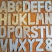 20cm A-Z Aluminium and Wood Letter Wall Hanging Alphabet Names Initials ...