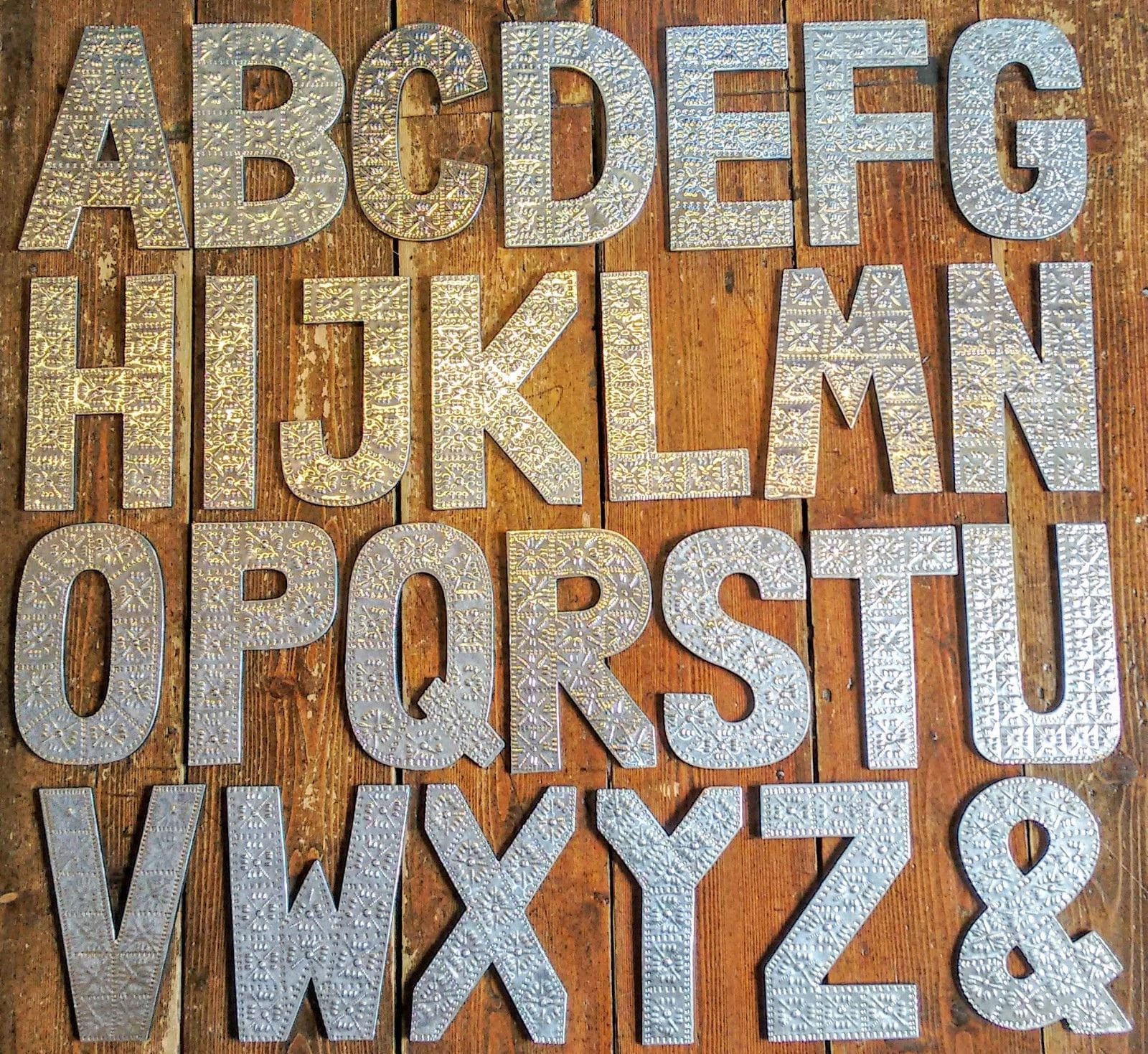 20cm A-Z Aluminium and Wood Letter Wall Hanging Alphabet Names - Etsy UK