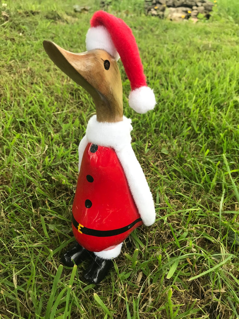 Christmas Jumper Duck Santa Duck Handmade Painted Wooden - Etsy