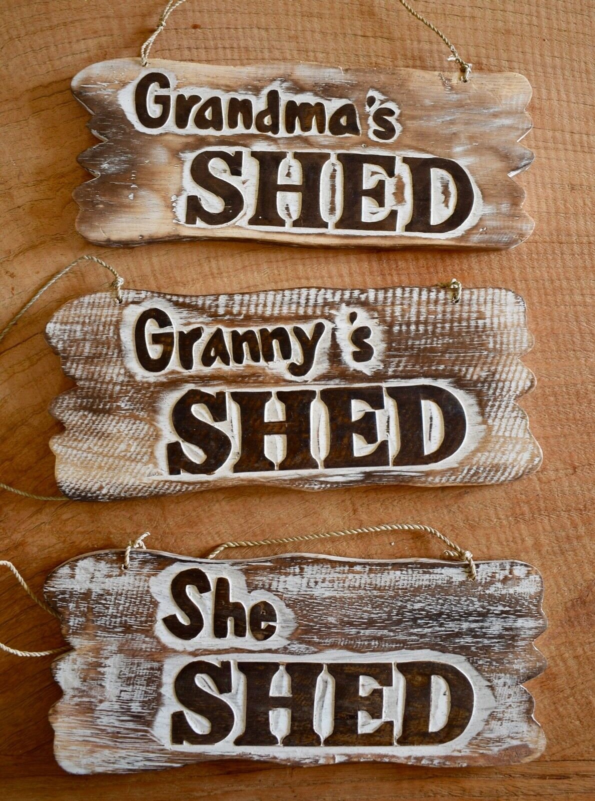 Hand Carved Wooden Sign Grandma's Shed Granny's Shed - Etsy