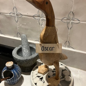 Wooden Duck Name Tags - Etsy