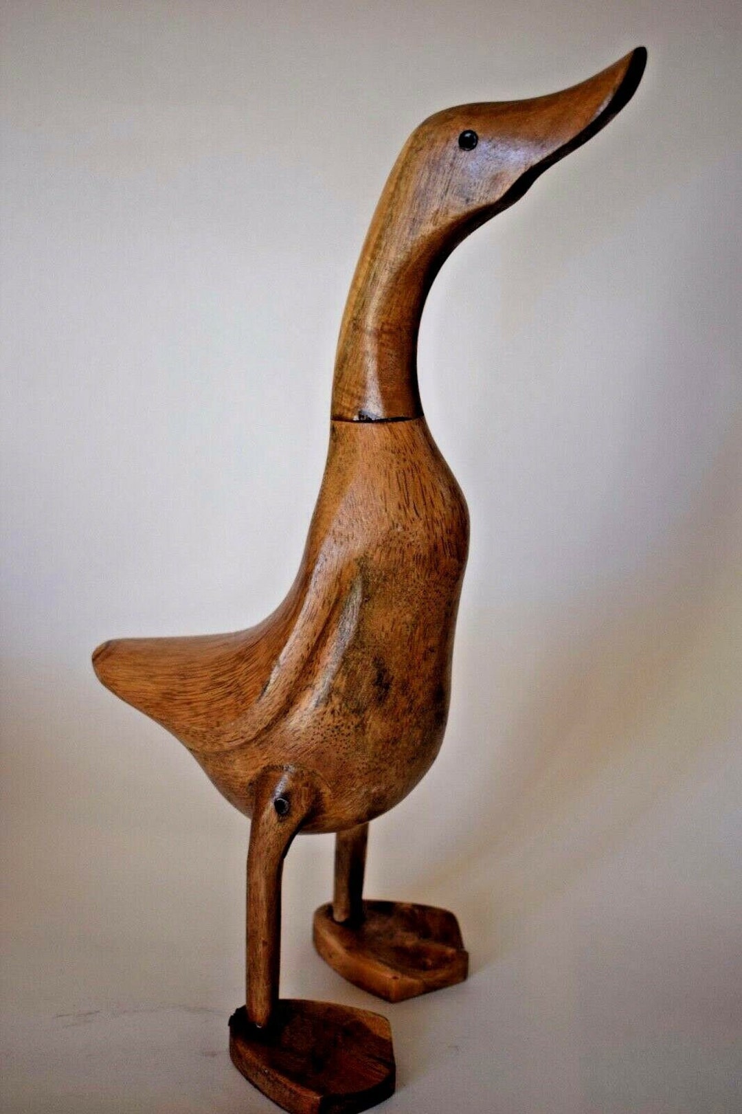 40cm Hand Carved Bamboo Wooden Duck Indoor Outdoor Natural - Etsy