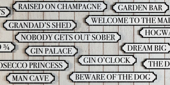 Shed Road Sign Grandad Dad Grandma Grumpy She Shed Man Cave | Etsy