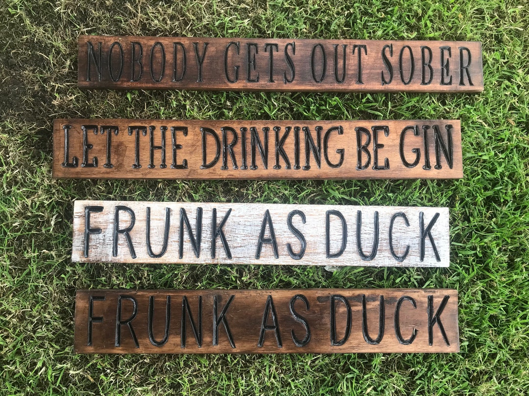 Wooden Bar Signs Gin Alcohol Beer Vintage Road Street Sign Garden Bar ...