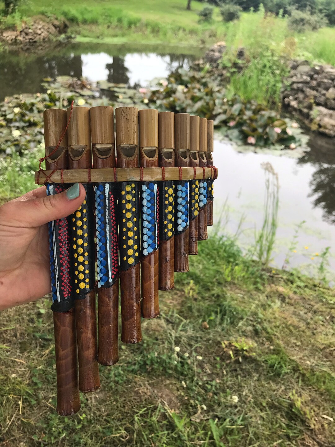 BAMBOO PANPIPES HARMONICA Pan Pipes Windpipes Handmade Musical ...