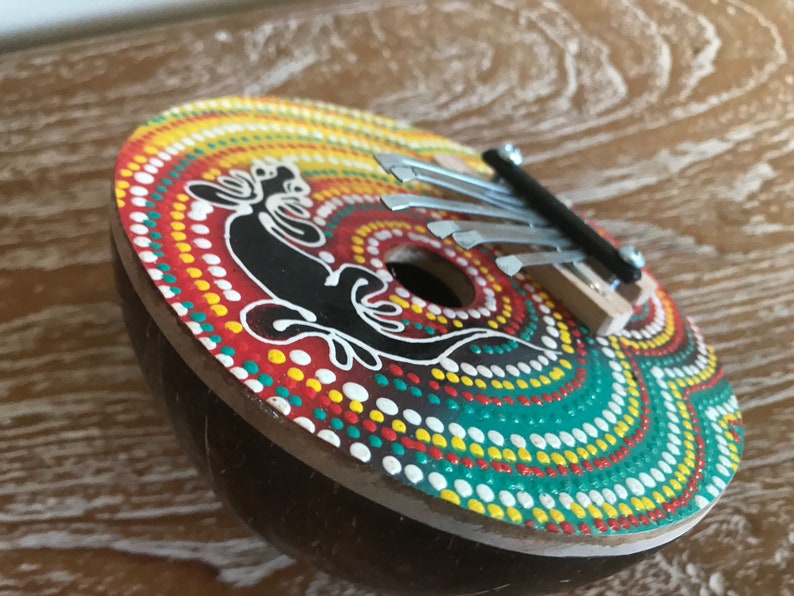 7 Key Finger Piano Kalimba Coconut Shell Thumb Musical Instrument Hand ...