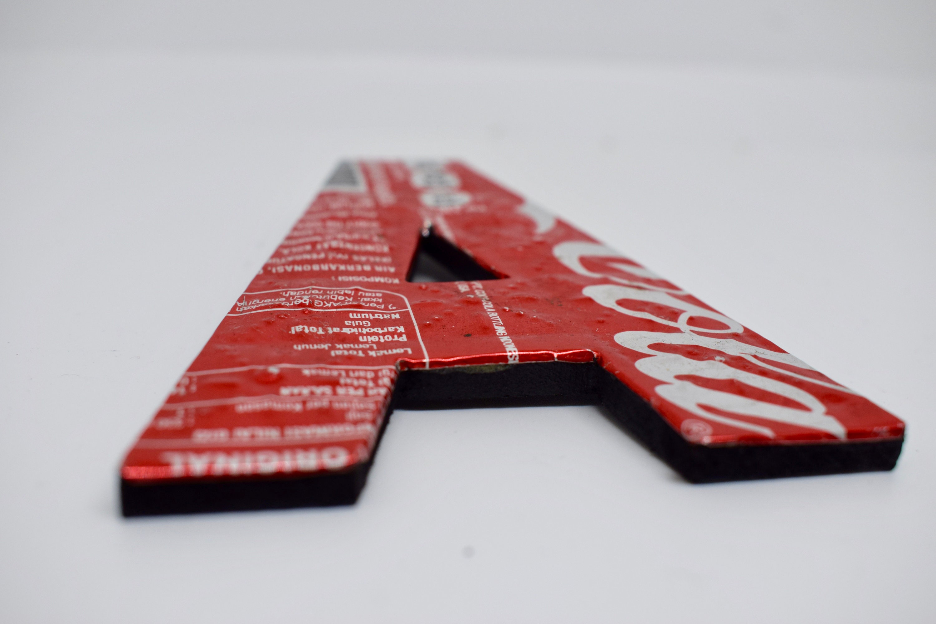 A-Z Recycled Can Tin Letters Wall Hangings Alphabet Sign Coca - Etsy UK