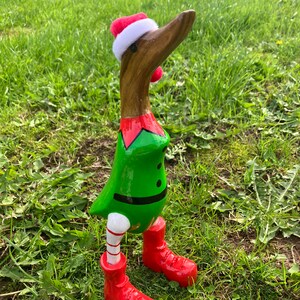 Elf Duck Handmade Wooden Christmas Decoration Santa’s Helper - Etsy