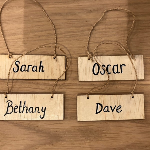 Wooden Ducks With Name Tags - Etsy