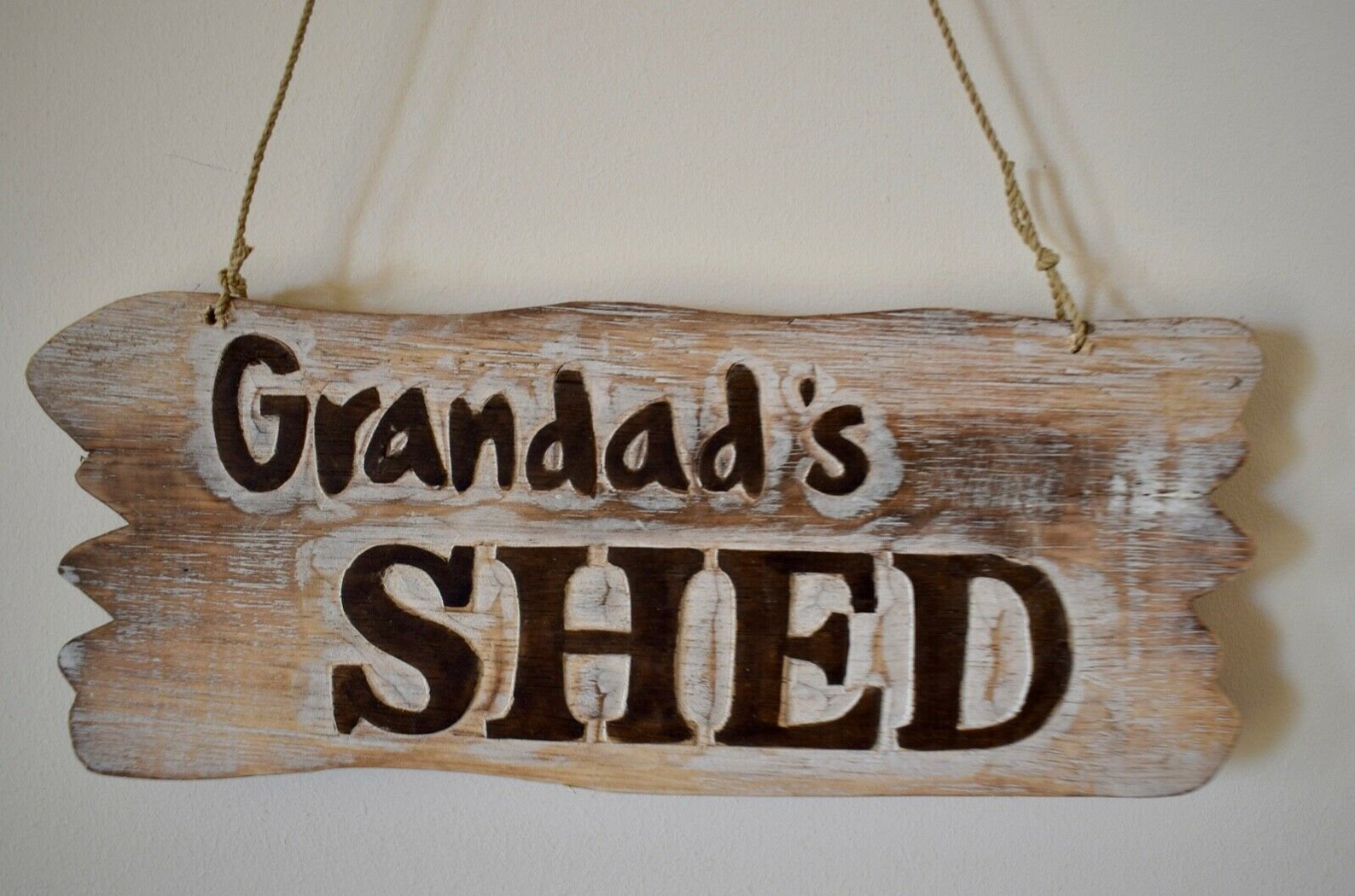 Hand Carved Wooden Sign Grandad's Shed Grandpa's Shed - Etsy