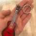 Acoustic Electric Mini Guitar Key Ring 10cm Designs Wooden Handmade ...