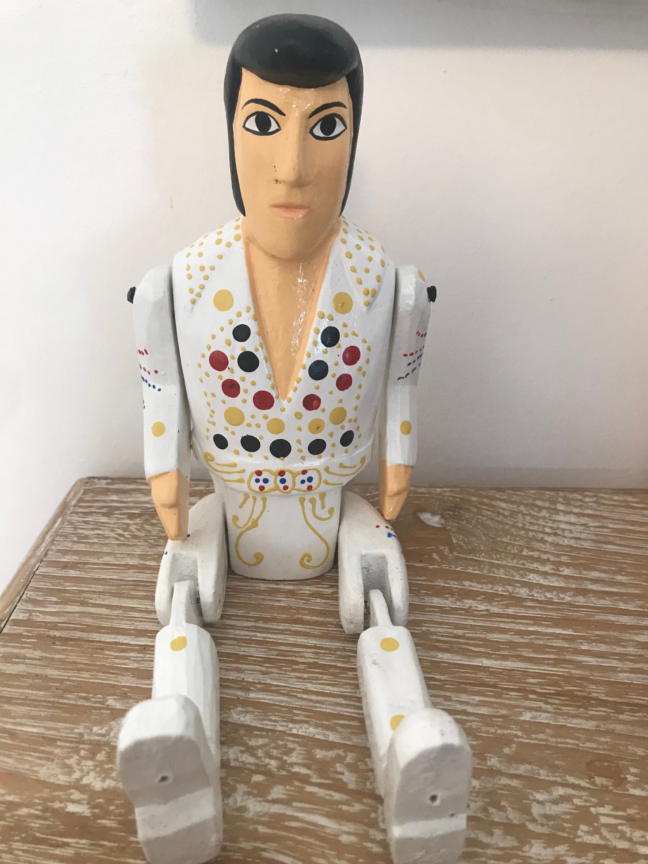 Wooden Elvis Presley sitting puppet Room Decoration Ornament | Etsy