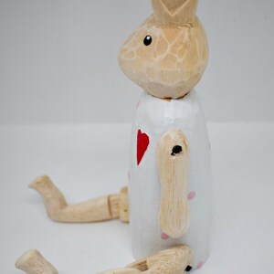 Wooden Bunny Rabbit Child's Room Decoration Ornament Sitting Shelf ...