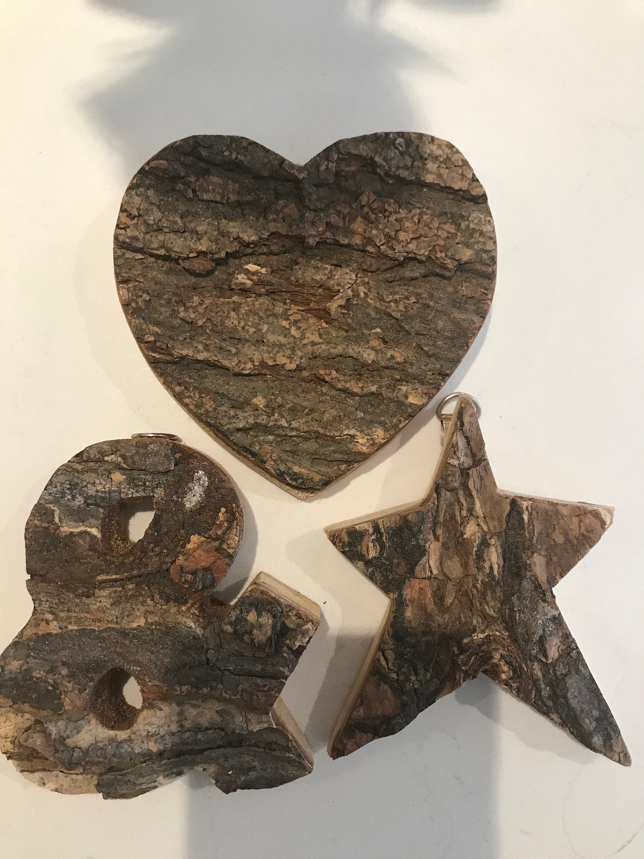 Rustic Bark Wooden Tree Trunk Letters Alphabet A-Z Wood Wall - Etsy UK