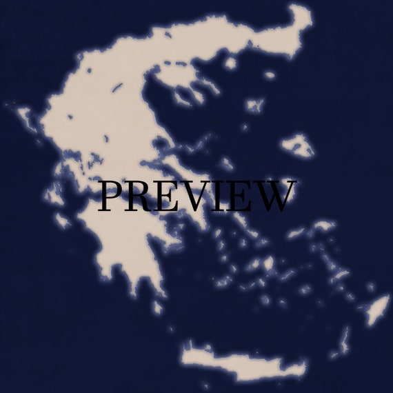Greece Digital Download Map | Etsy