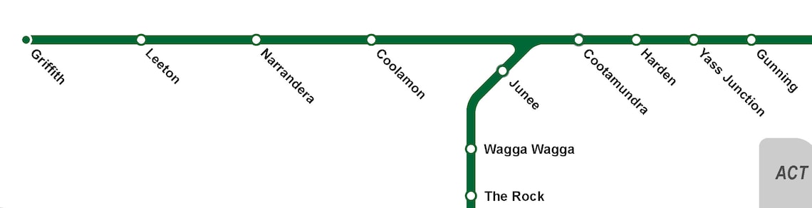 NSW Trainlink Regional Rail Network Map - Etsy Norway