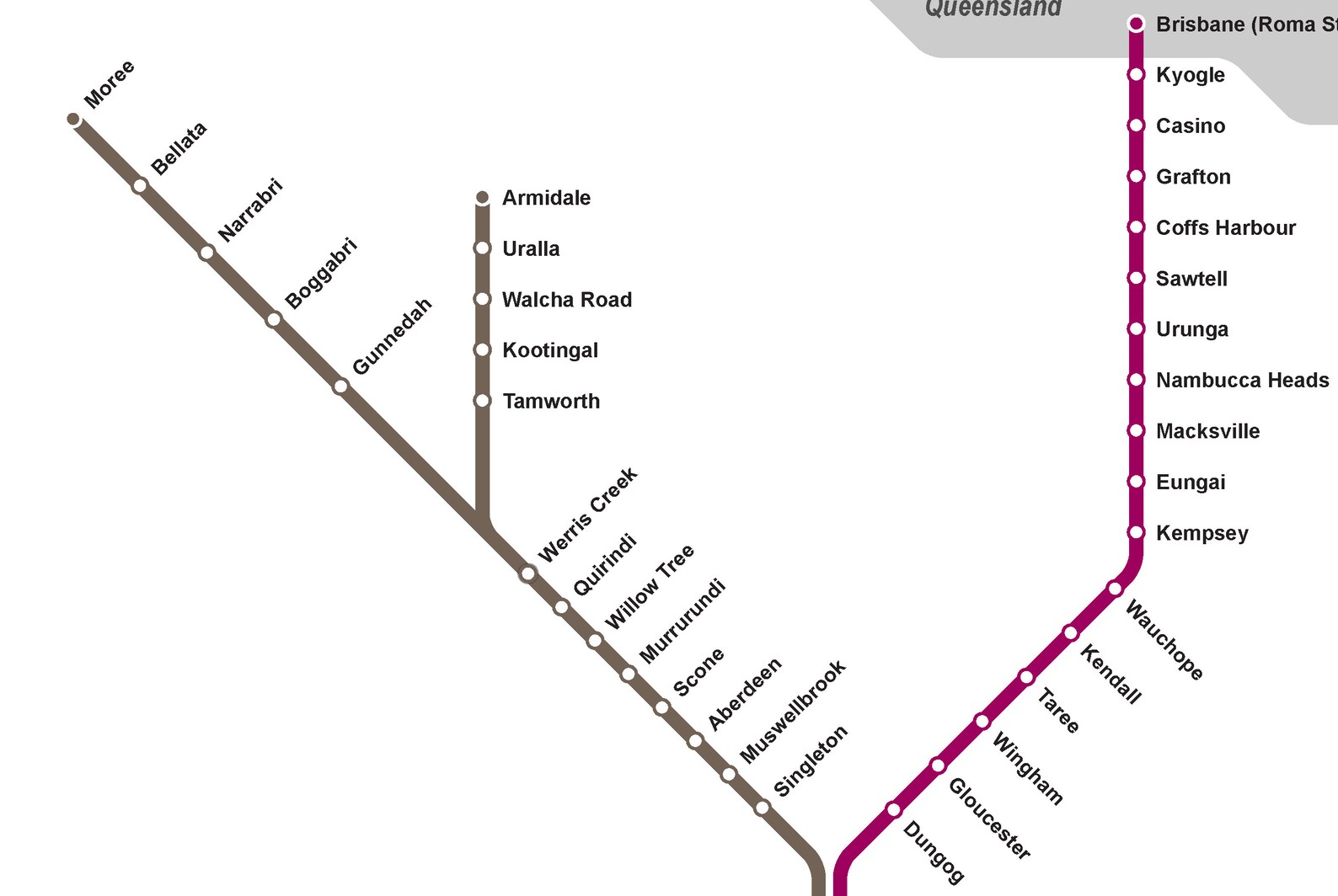 NSW Trainlink Regional Rail Network Map - Etsy