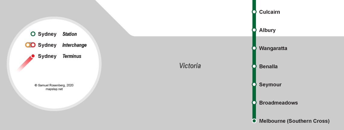 NSW Trainlink Regional Rail Network Map - Etsy