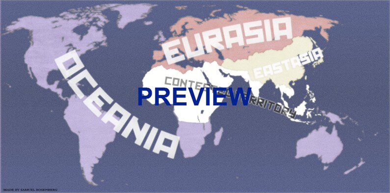 George Orwell's 1984 digital Download MAP - Etsy