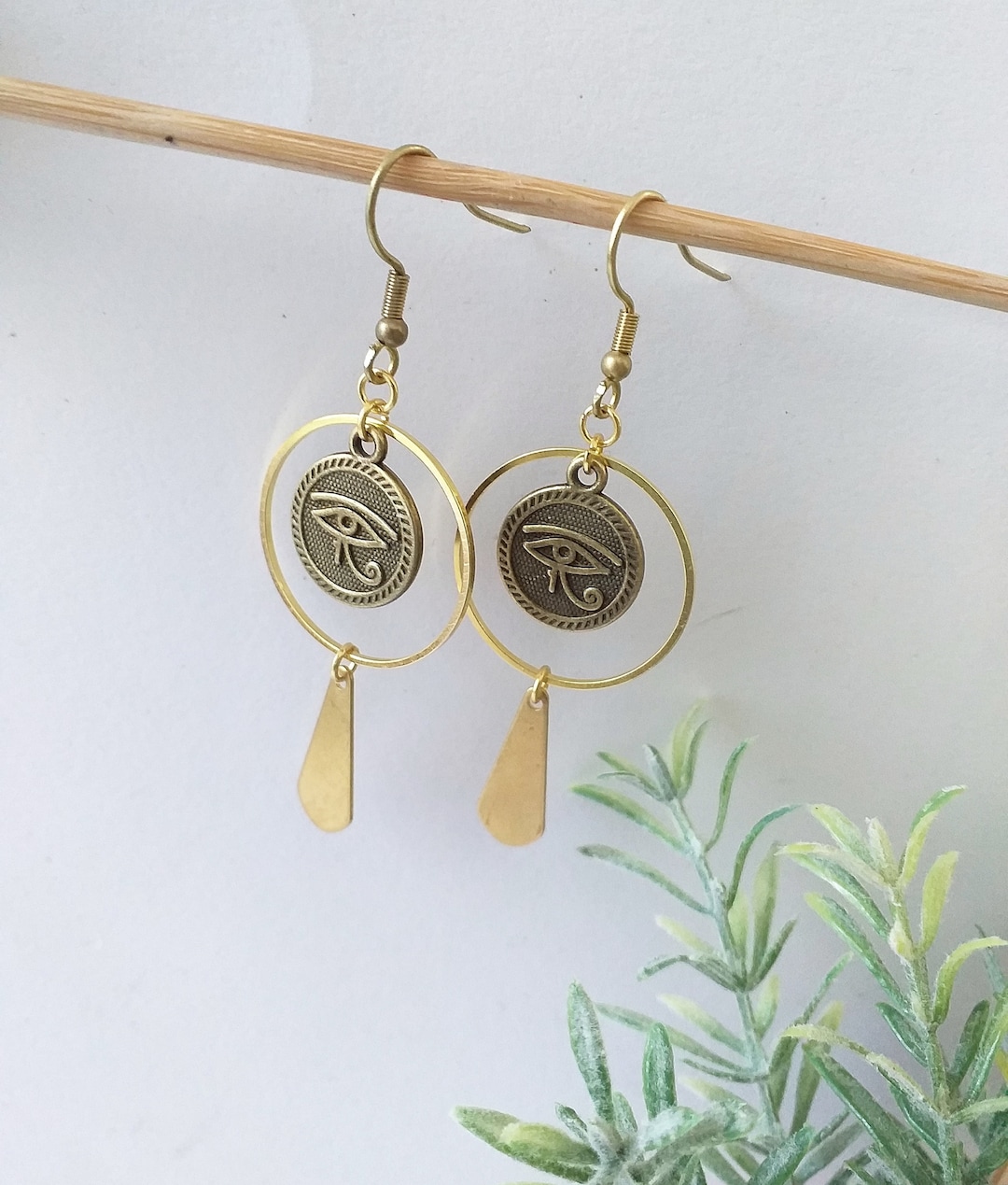 Ethnic Egyptian Eye of Horus Dangle Earrings / Gift for Her / - Etsy