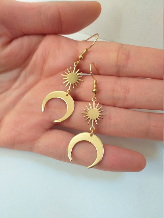 Etsy sun and moon earrings store