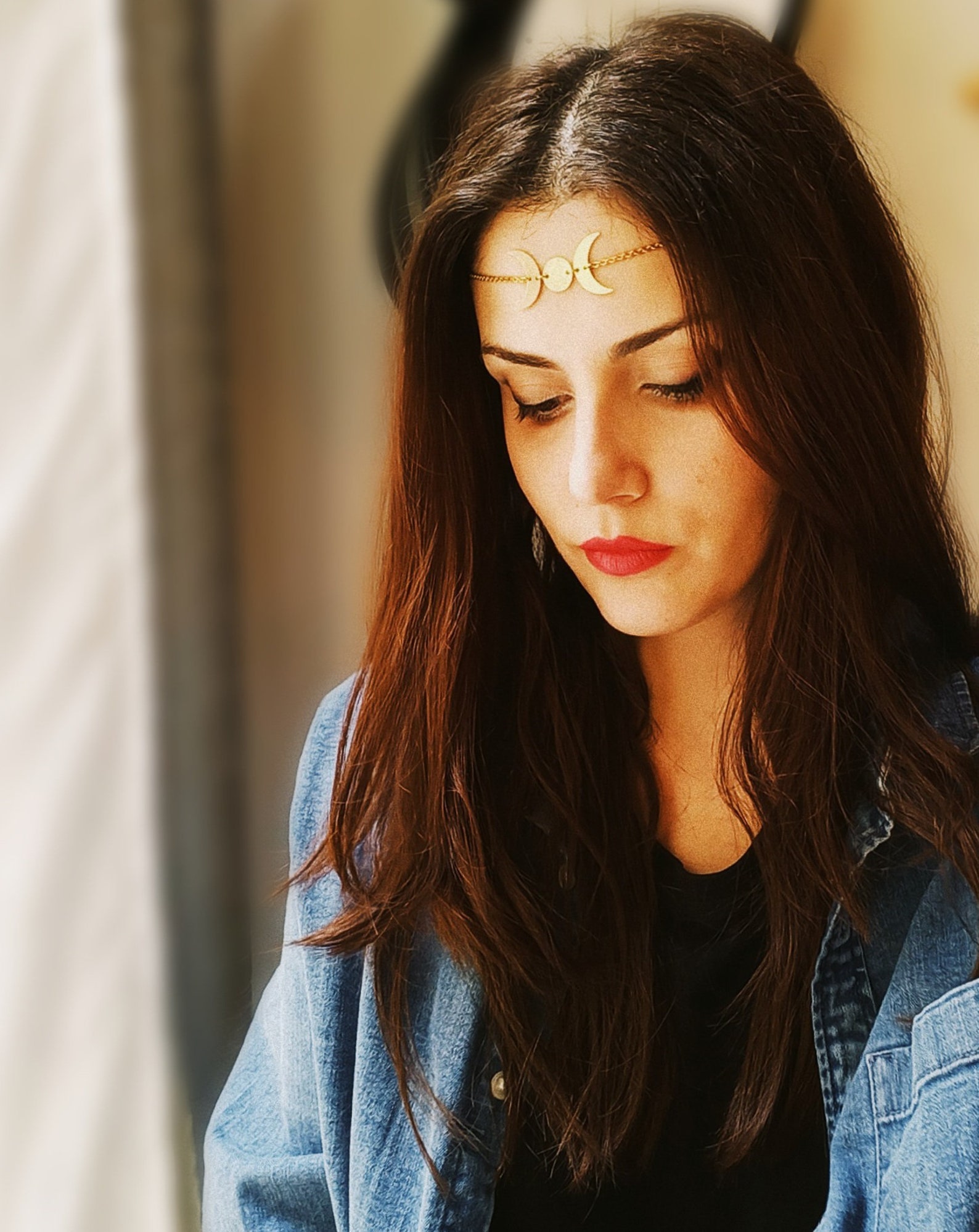 Phases of the Moon Tiara and Necklace Witchy Boho Jewelry - Etsy