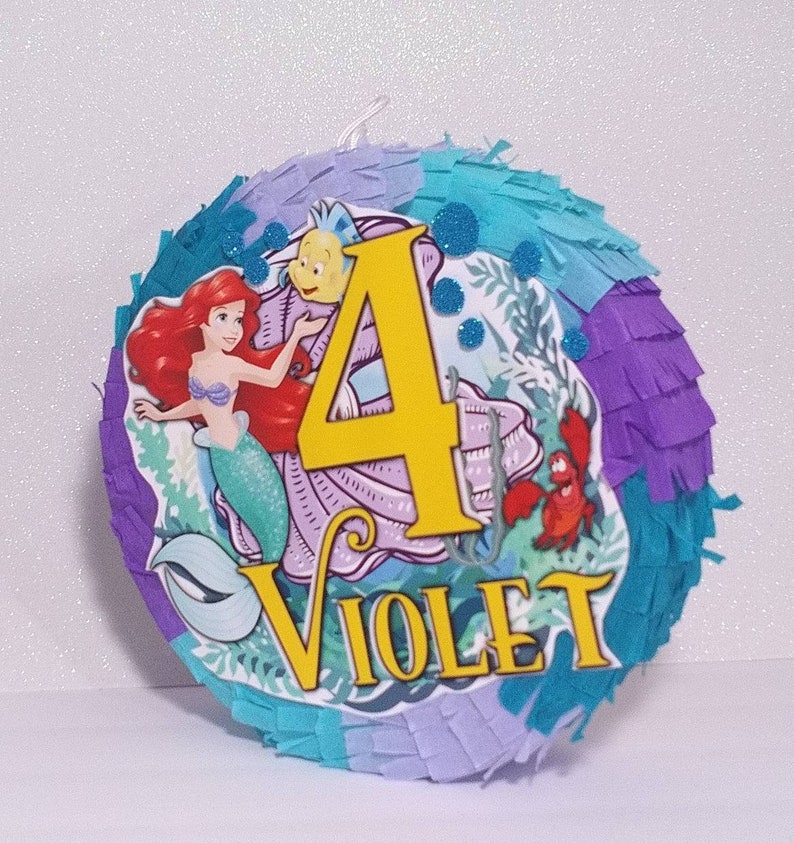 The Little Mermaid Pinata Personalized Mermaid Pinata Flounder Pinata ...