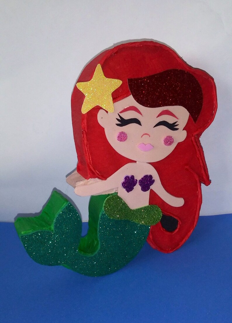 The Little Mermaid Pinata Little Mermaid Birthday Party Mermaid Pinata ...