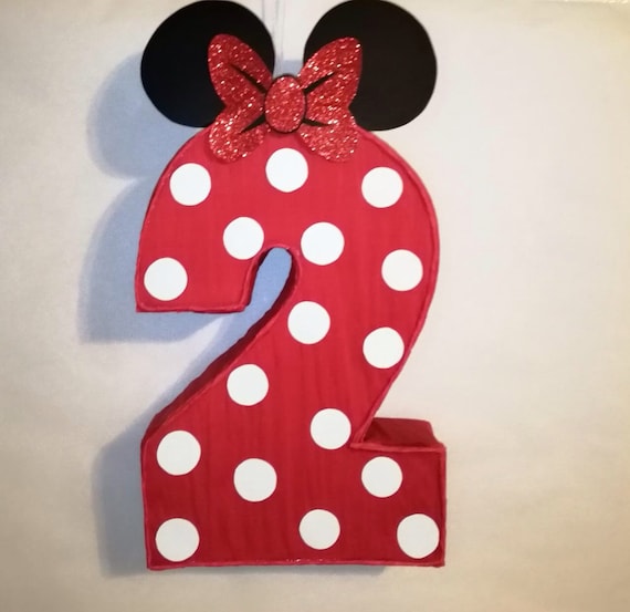 Minnie Mouse Number Two Pinata Minnie Mouse Birthday Party | Etsy