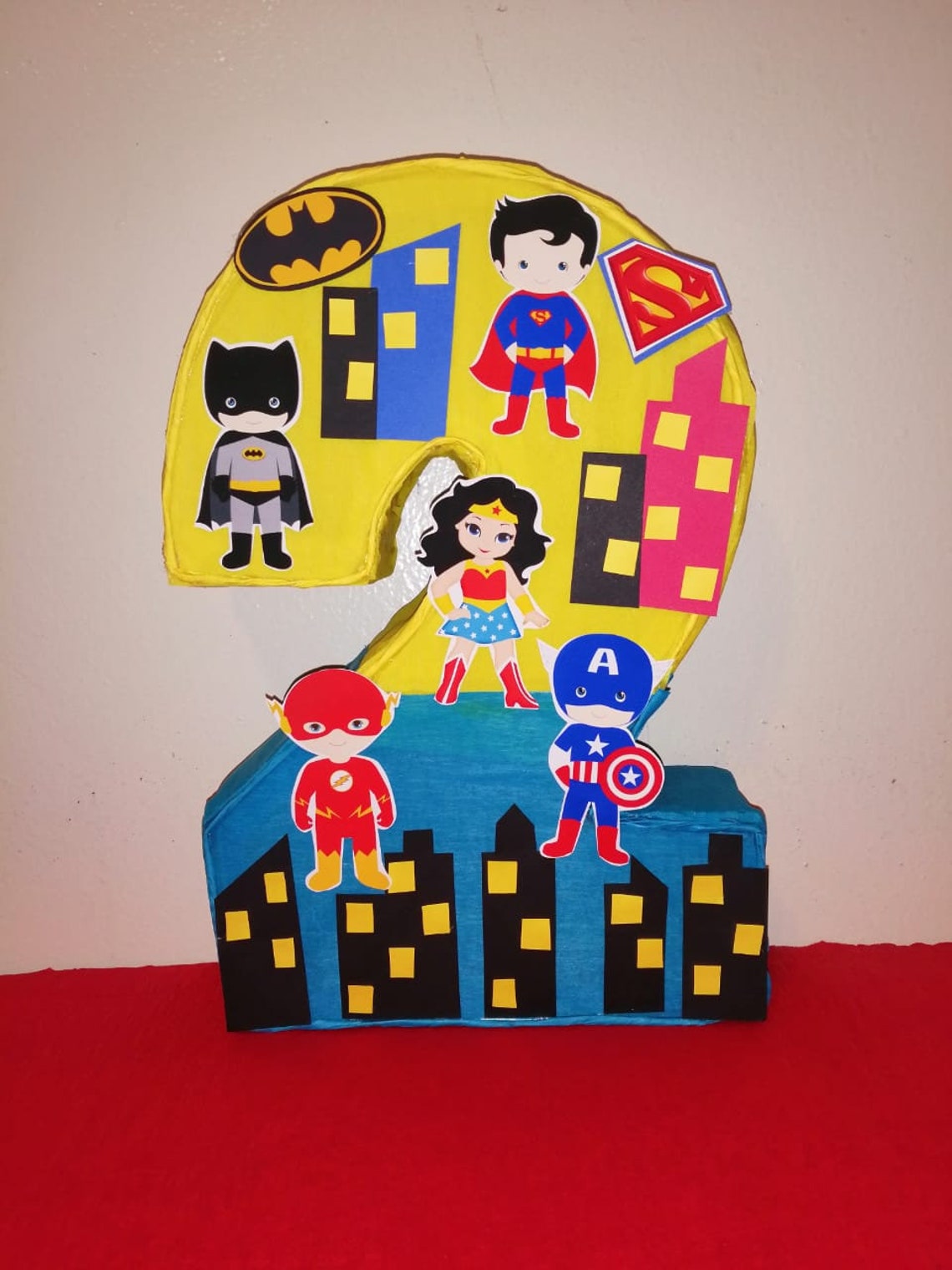 Superheroes pinata superheroes birthday party captain | Etsy