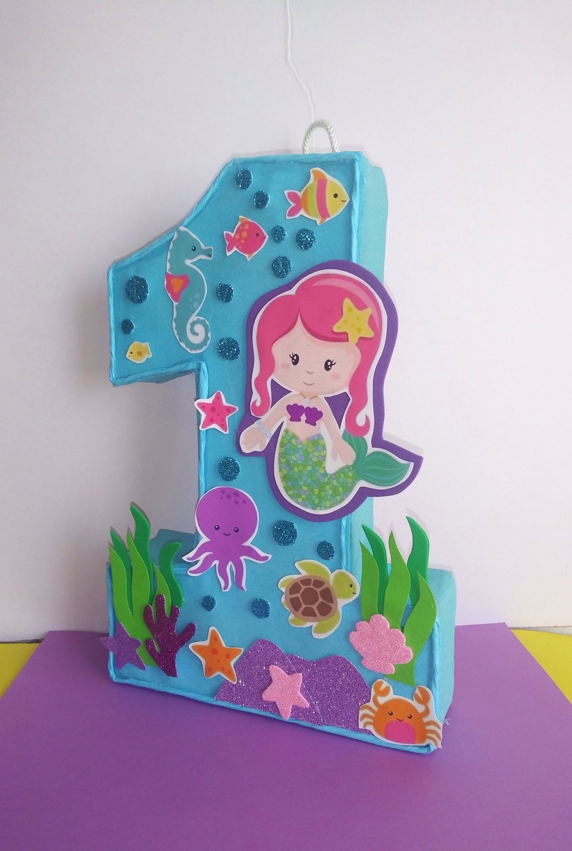 Mermaid Pinata Mermaid Birthday Party Mermaid Number Pinata - Etsy