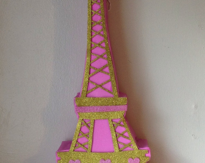 2D Eiffel Tower Pinata Fun Party Game Party Decor Paris Pinatas Party ...