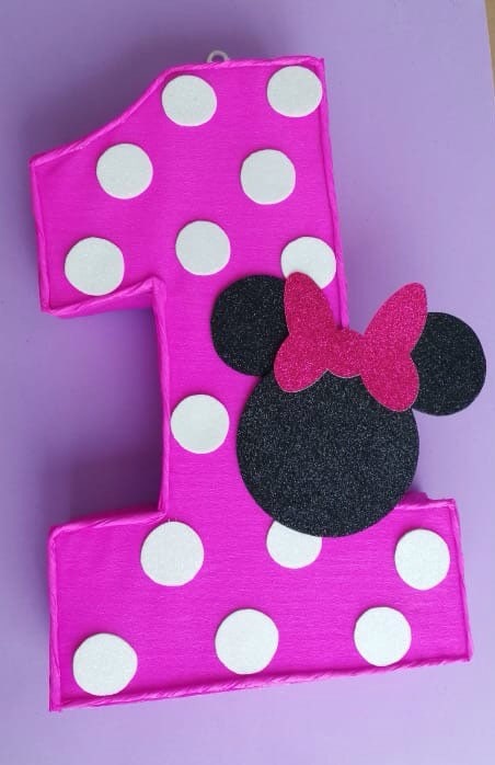 Minnie Mouse Number Pinata Minnie Mouse Birthday Party Minnie Mouse ...
