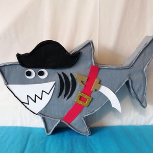 Shark Pinata, Shark Pirate Birthday Party, Pirate Shark Birthday ...