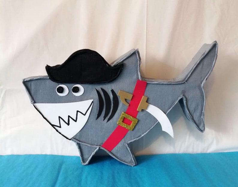 Shark Pinata Shark Pirate Birthday Party Pirate Shark - Etsy