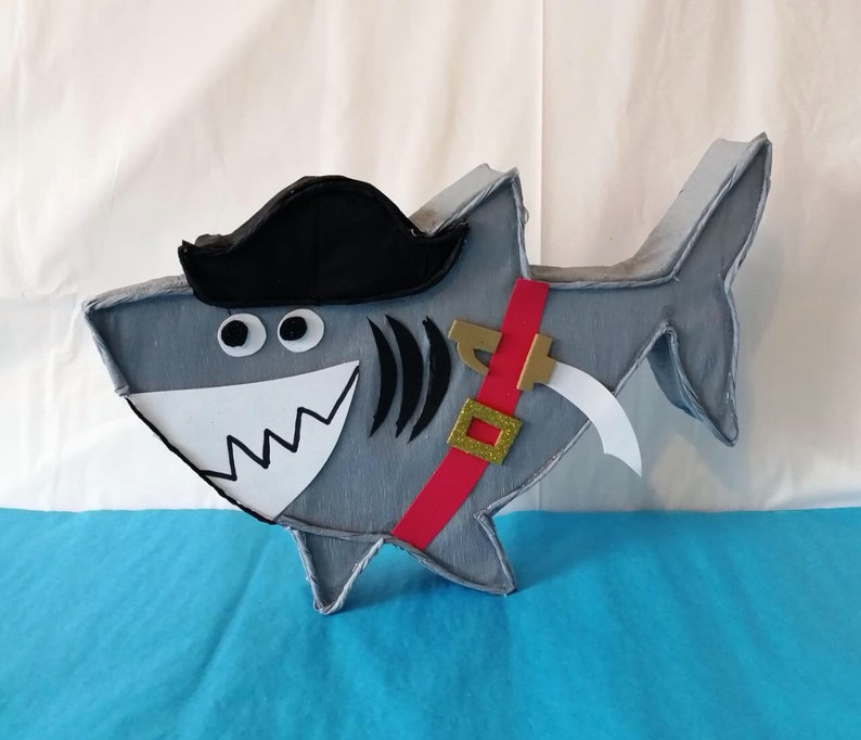 Shark Pinata Shark Pirate Birthday Party Pirate Shark - Etsy