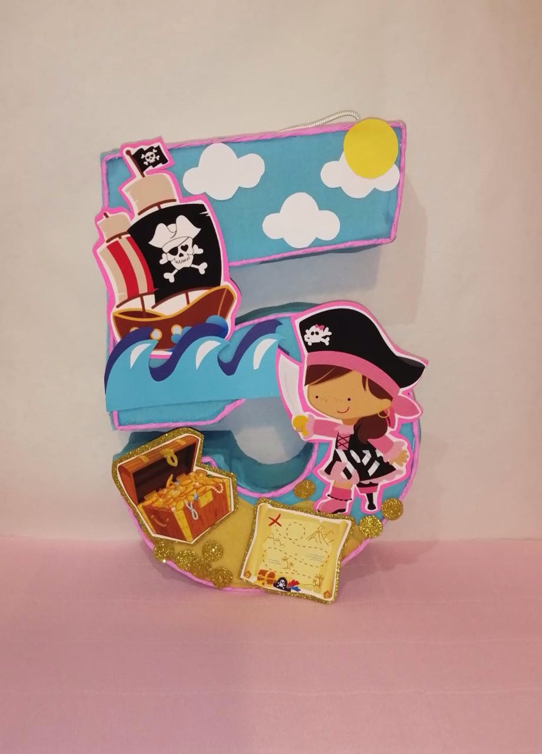 Girl Pirate Pinata, Girl Pirate Birthday Party, Pink Pirates Birthday ...