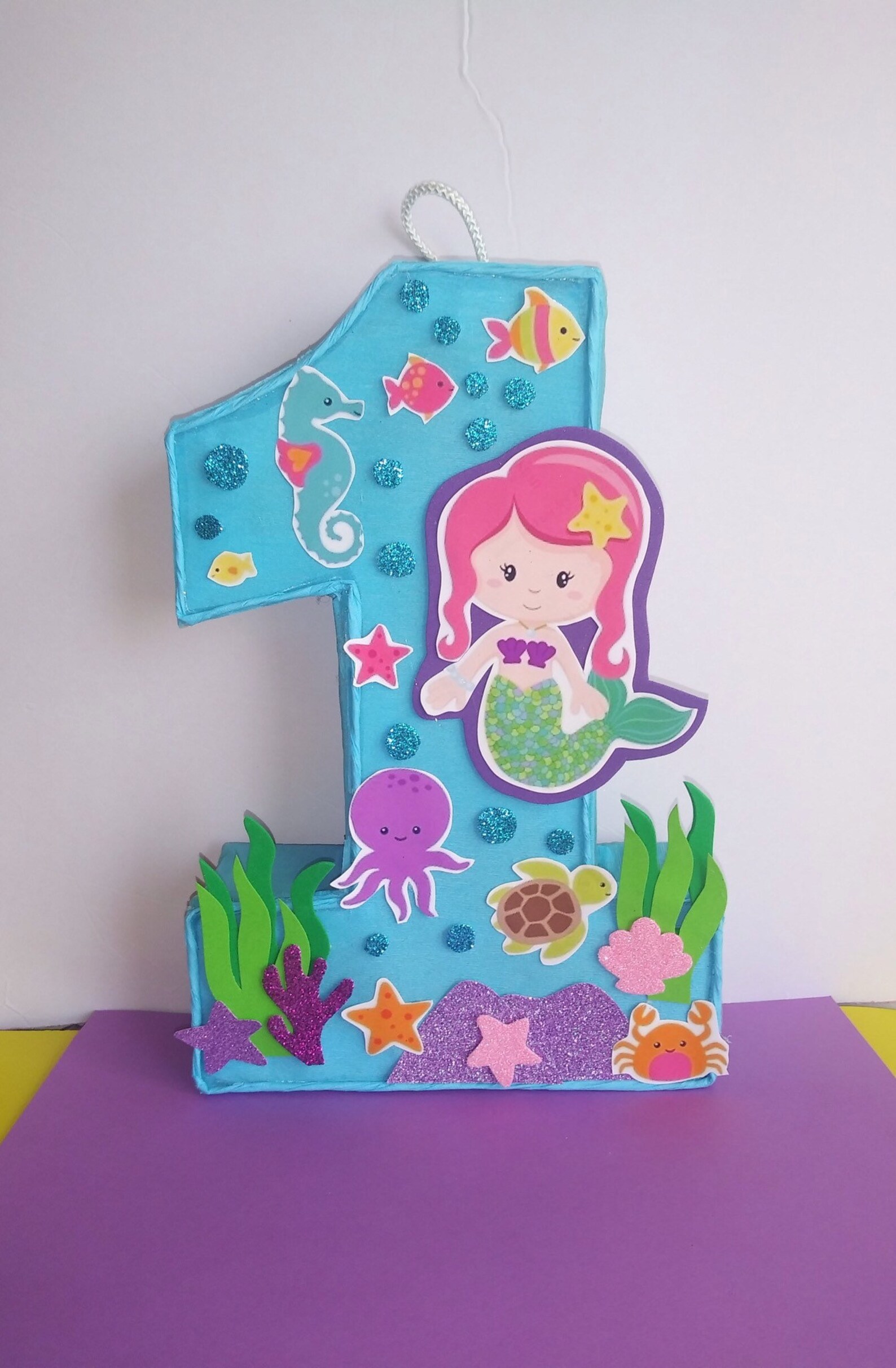 Mermaid Pinata Mermaid Birthday Party Mermaid Number Pinata - Etsy