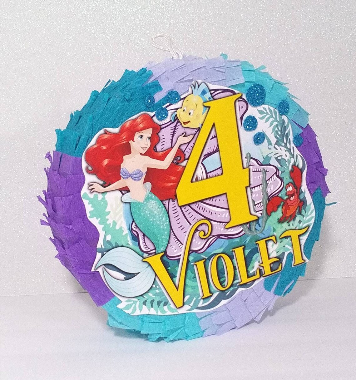 The Little Mermaid Pinata Personalized Mermaid Pinata Flounder Pinata ...