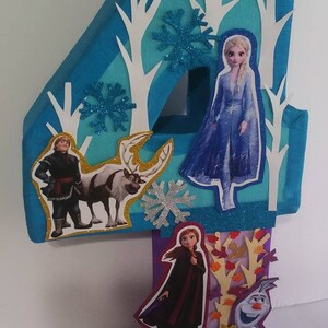 Frozen Pinata Number 4 Frozen 2 Pinata, Frozen 2 Birthday Party, Elsa ...