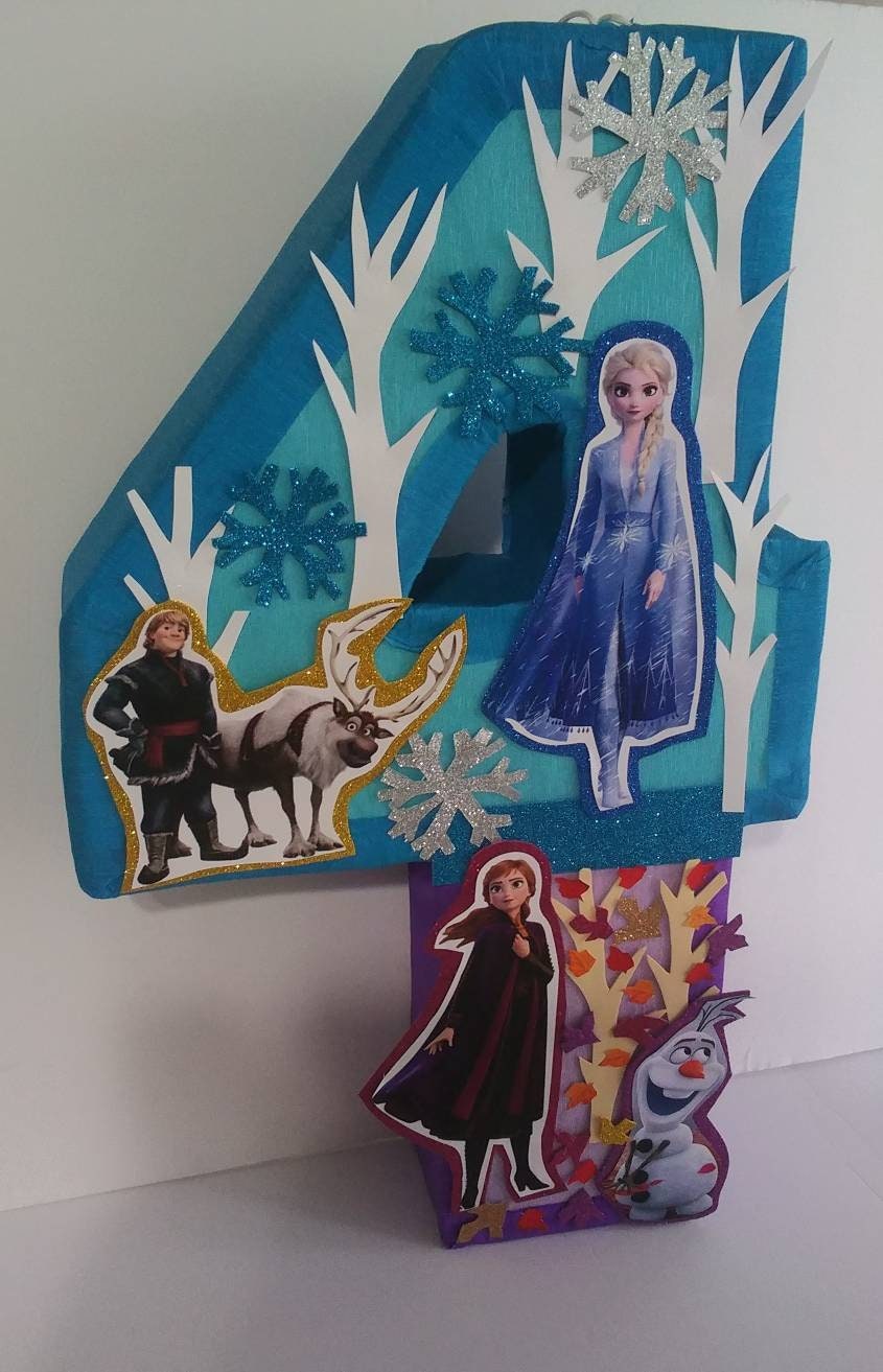 Frozen Pinata Number 4 Frozen 2 Pinata, Frozen 2 Birthday Party, Elsa ...