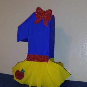 Snow White Number Pinata, Snow White Birthday Party, Snow White ...