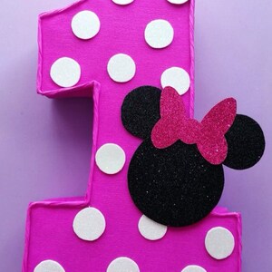 Minnie Mouse Number Pinata Minnie Mouse Birthday Party Minnie Mouse ...
