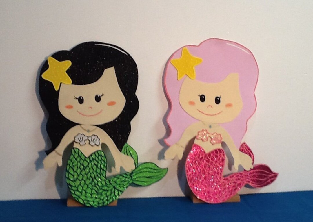 Mermaids Stand up Party Decorations, Mermaid Party Decoration, Mermaid ...