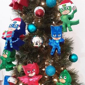 Pj Mask Ornaments Inspired Pj Mask Ornament Pj Mask Mini Pinatas Pj ...