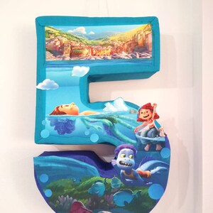 Number Luca Party, Luca Pinata Inspired Luca Birthday Party Lucca Party ...