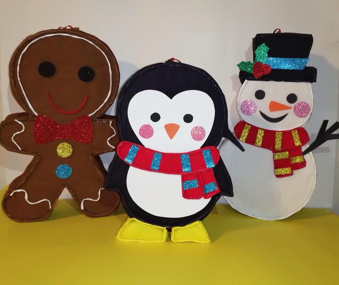 3 Mini Pinatas, Christmas Pinatas, Christmas Centerpieces , Kids ...