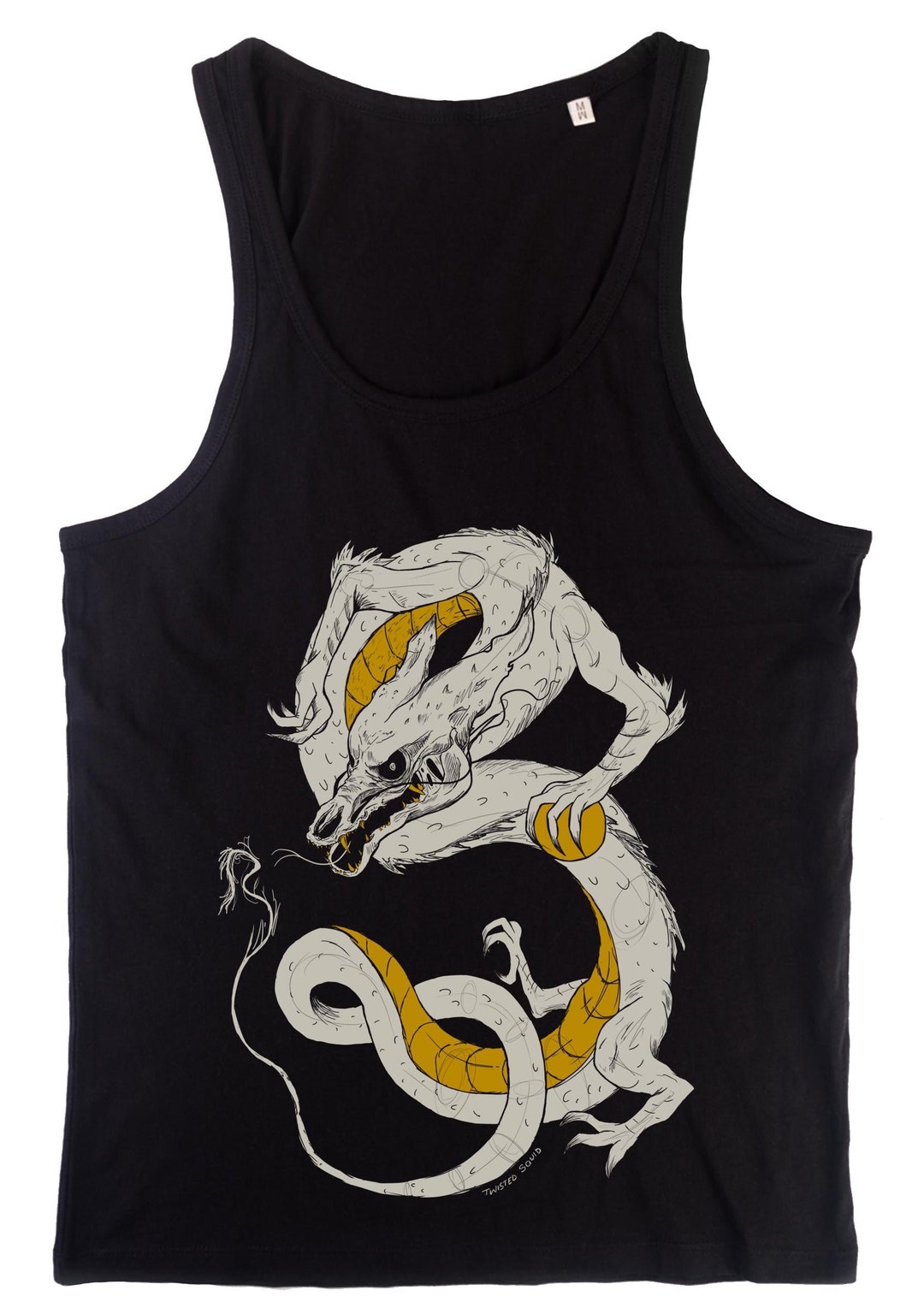 Chinese Dragon Vest Japanese Dragon Tank Top Tattoo Style Streetwear ...