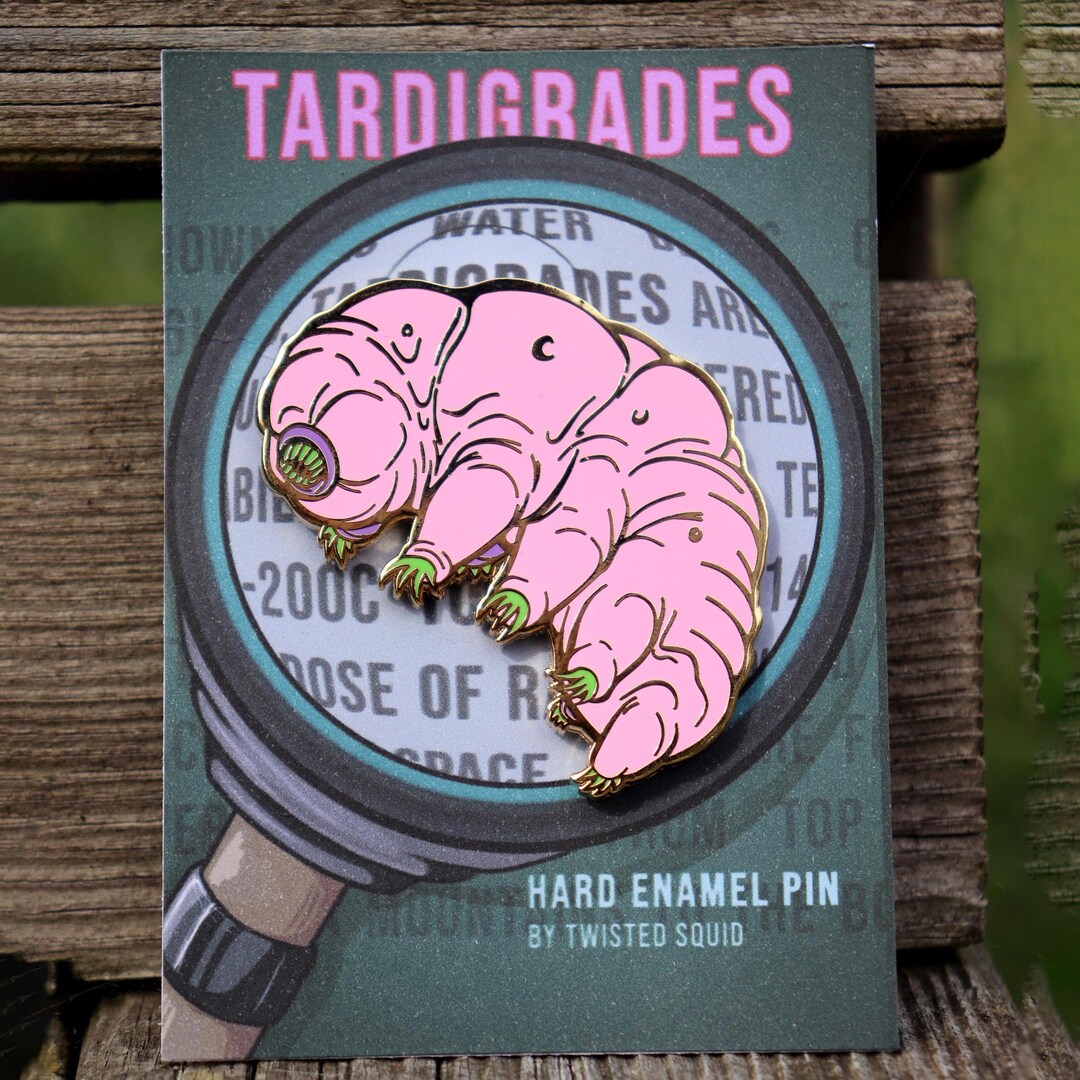 Tardigrade Waterbear Gold Plated Enamel Pin Gift Weird Animals ...