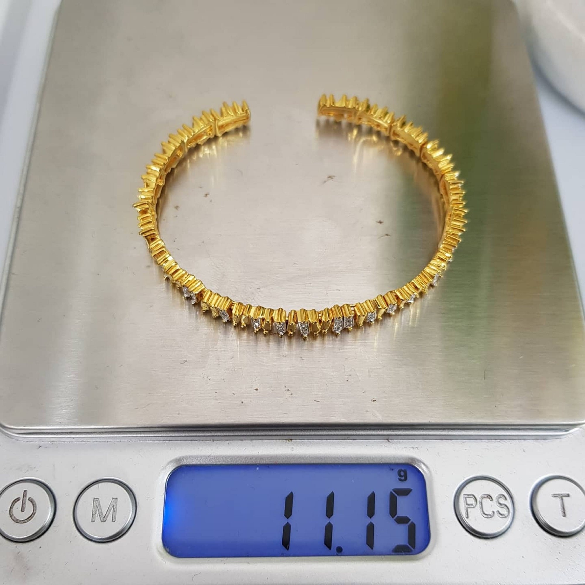 Diamond Bangle Unique Diamond Bangle Unique Gold Natural - Etsy